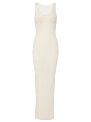 Magda Butrym Crochet Linen And Cotton Maxi Dress - White