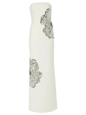 Rebecca Vallance Layana Strapless Embellished Gown - Gray