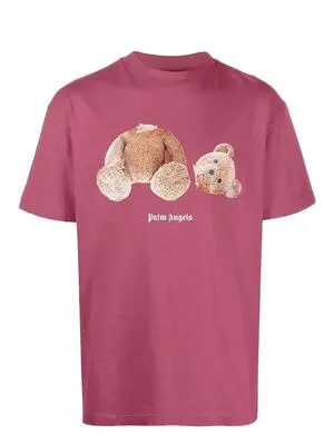 Palm Angels Teddy Bear-print Logo T-shirt - Pink