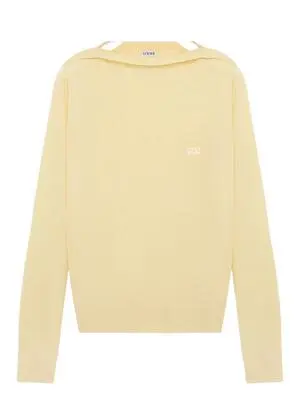 Loewe Loewe Merino Wool Sweater With Anagram Embroidery Nude