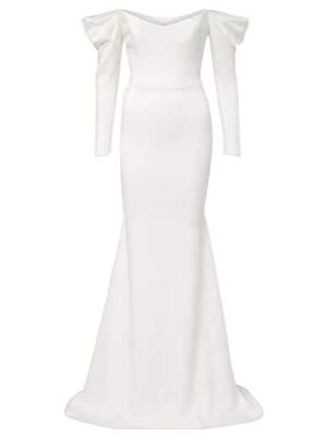Alex Perry Off-shoulder Bridal Gown With Train - White
