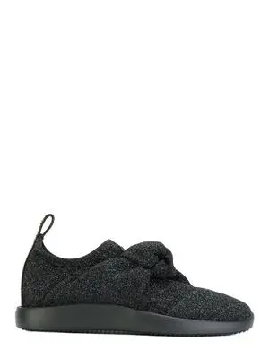 GIUSEPPE ZANOTTI Glitter Knot Detail Sneakers - Black