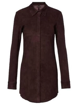 Stouls Geraldine Suede Shirt Dress - Black