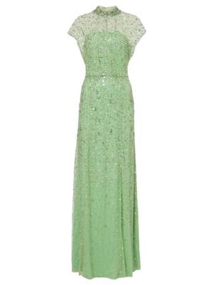Jenny Packham Embellished Gown - Green
