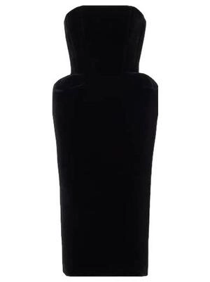 DAVID KOMA David Koma Velvet Bustier Midi Dress