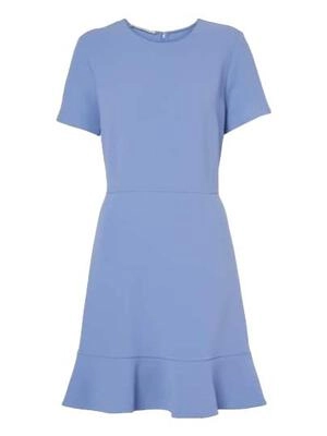 Stella McCartney Crew Neck Ruffled Minidress - Blue