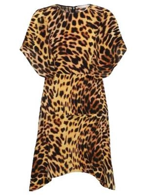 Stella McCartney Leopard Print Mini Dress - Brown