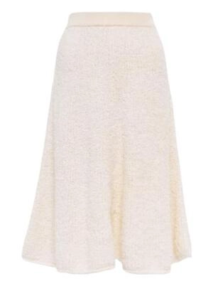 Proenza Schouler Frayed Cotton-blend Midi Skirt - Pink