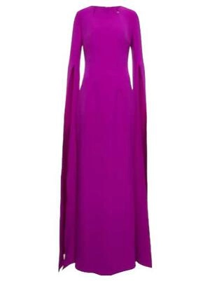 SAFIYAA LONDON Crepe Gown With Extended Sleeves - Purple