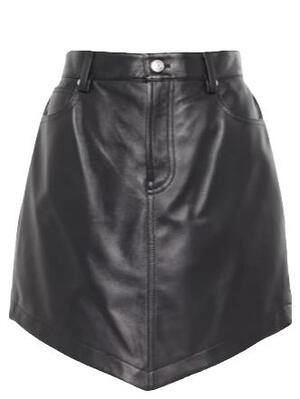 Alexandre Vauthier Leather Miniskirt - Black