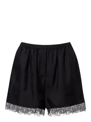 RÓHE Silk Lace-trimmed Shorts - Black