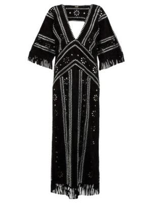 Dodo Bar Or Brett Suede Midi Dress With Fringe Detail - Black