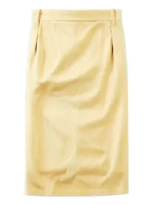 N.21 Satin Pencil Midi Skirt - Nude