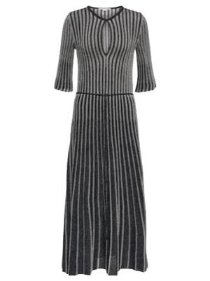 STELLA MCCARTNEY Stella McCartney Knit Midi Dress With Keyhole Neckline And Pleated Skirt