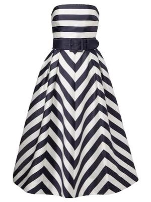 Rebecca Vallance Ariadne Striped Midi Dress - Black