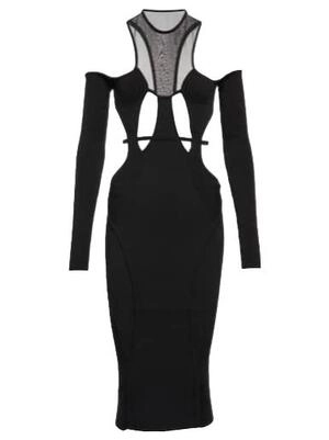 NENSI DOJAKA Cutout Midi Dress - Black