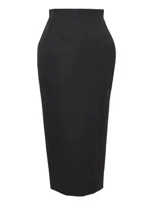Wardrobe.NYC High-waisted Skirt With Back Slit - Black