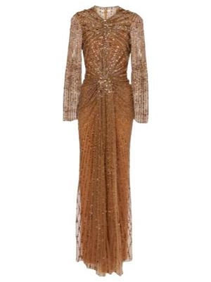Jenny Packham JENNY PACKHAM Anja Embellished Gown Brown