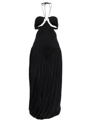 Stella McCartney Halterneck Cutout Midi Dress - Black