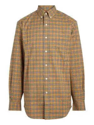 BURBERRY Small Plaid Cotton Shirt