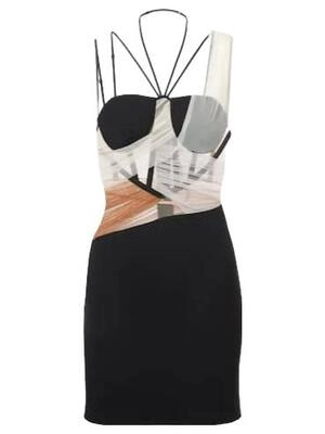 NENSI DOJAKA Sacha Corset Mini Dress - Black