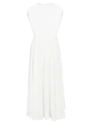 JIL SANDER Crocheted Daisy Midi Dress - White