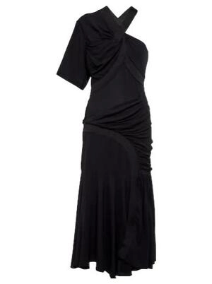 Stella McCartney Emmeline One-shoulder Midi Dress - Black