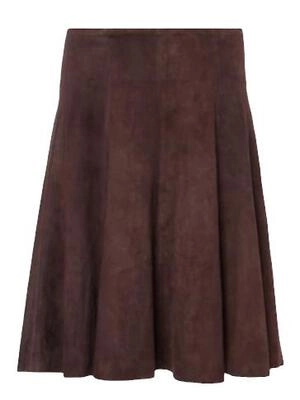 Stouls Rosalba Suede Midi Skirt - Red