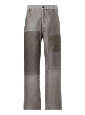 Visvim Pastoral Patchwork Striped Cotton Wide-leg Pants - Gray