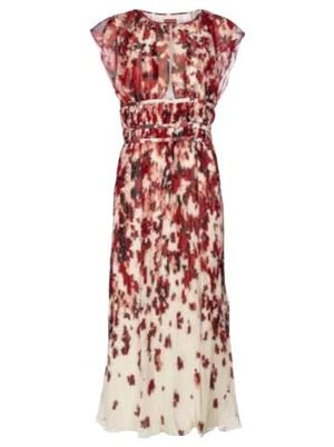 Altuzarra Angi Printed Midi Dress - Nude