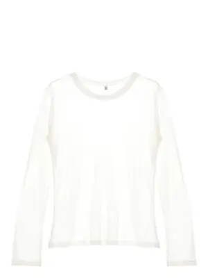 BASERANGE Crew Neck Long-sleeved T-shirt - White