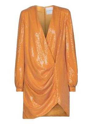 Halpern Sequined Mini Dress - Brown