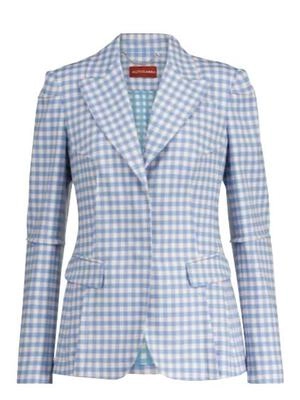 Altuzarra Single-breasted Plaid Blazer - Blue