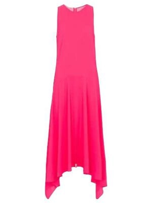 Stella McCartney Sleeveless Handkerchief Hem Midi Dress - Pink