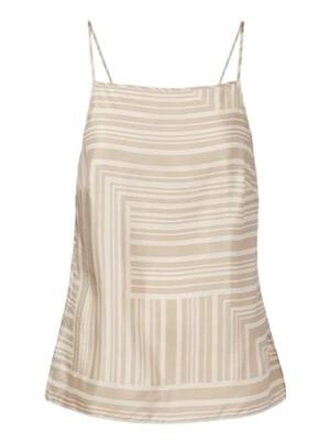 JOSEPH Printed Silk Top - Nude