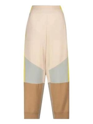 Stella McCartney Wool High-rise Straight Pants - Nude