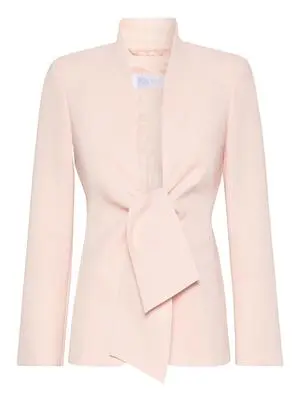 Max Mara Long Sleeve Tie Detailed Jacket - Pink