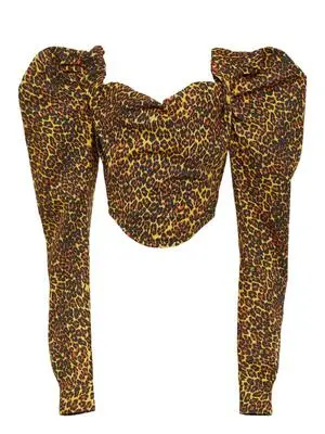 VIVIENNE WESTWOOD Leopard-print Corset Top - Brown