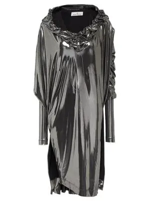 VIVIENNE WESTWOOD Draped Lamé Midi Dress - Black