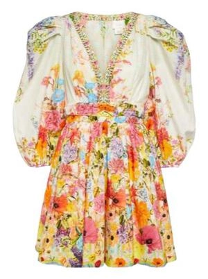 Camilla Sunlight Symphony Cotton And Silk Mini Dress - Multicolor
