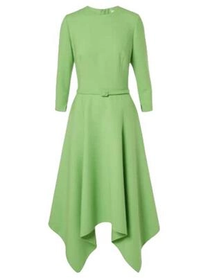 Oscar De La Renta Asymmetrical Midi Dress - Green