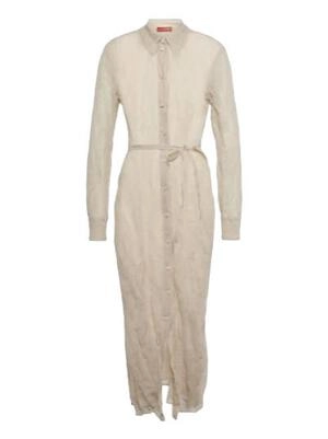 Altuzarra Long Sleeve Shirt Dress - Nude