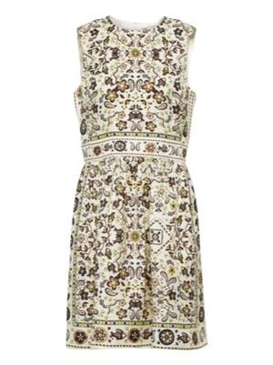 Tory Burch Printed Silk Minidress - Nude
