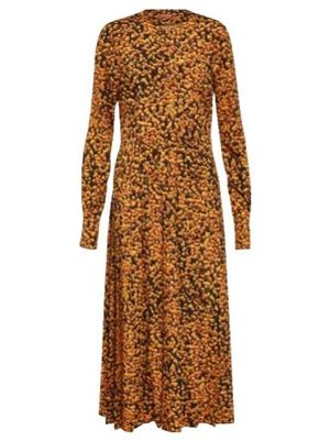 Altuzarra Printed Asymmetrical Midi Dress - Brown