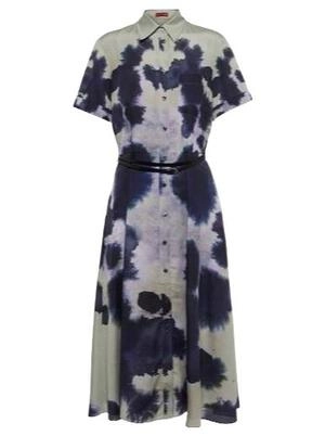 Altuzarra Kiera Printed Midi Shirt Dress - Gray
