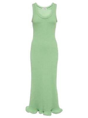 JIL SANDER Jersey Midi Dress - Green