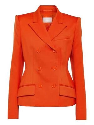 Sportmax Cablo Cotton-blend Double-breasted Blazer - Red