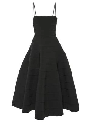 Altuzarra Connie Knitted Midi Dress - Black