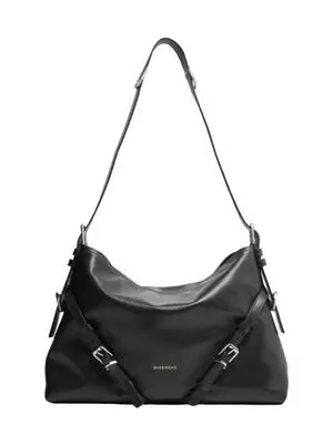 Givenchy Medium Voyou Bag In Shiny Leather - Black