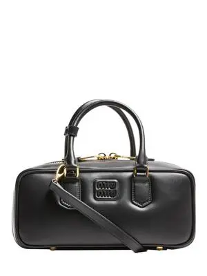 Miu Miu Arcadie Leather Handbag - Black